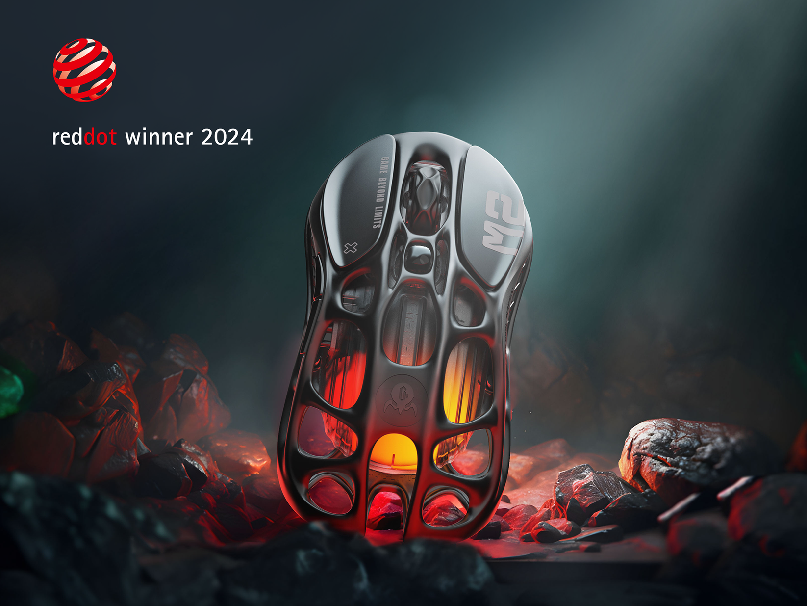 Mercury M2 Wireless Gaming Mouse - Stealth Black｜GravaStar