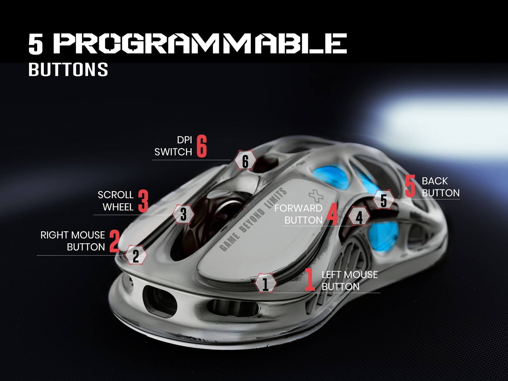 Mercury M1 Pro Wireless Gaming Mouse | GravaStar