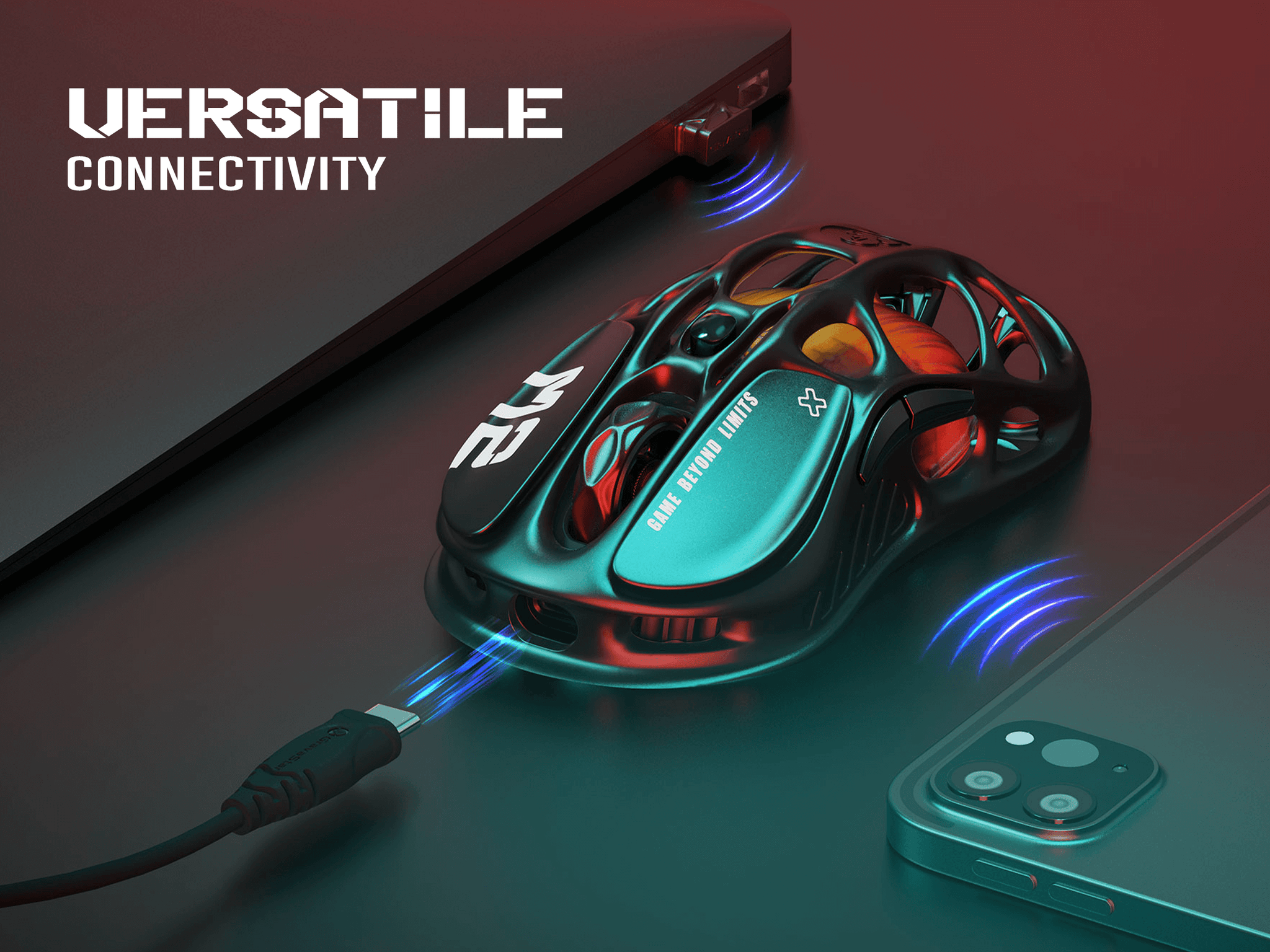 Mercury M2 Wireless Gaming Mouse - Stealth Black｜GravaStar