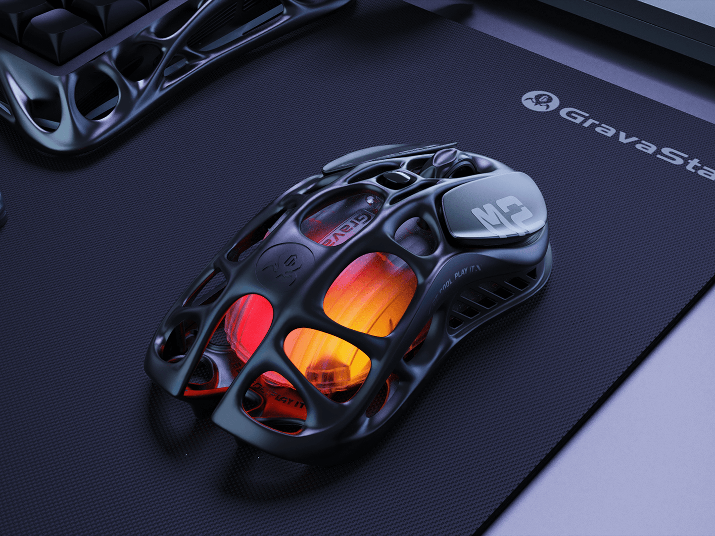 Mercury M2 Wireless Gaming Mouse - Stealth Black｜GravaStar